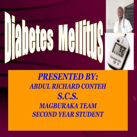 5 DIABETES MELLITUS.power point presentation | PPT