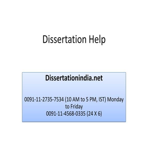 Dissertation help | PPTX