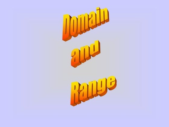 Math presentation on domain and range | PPT