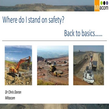 Collision management risk evaluation for mobile equipment - Dr Chris ...