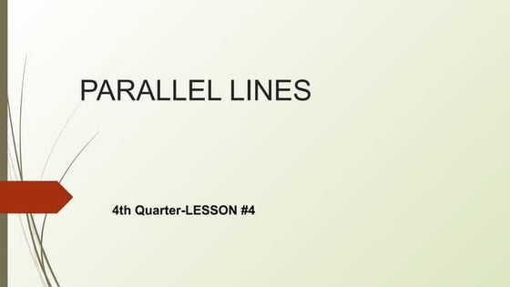 Proving Lines Parallel | PPT | Geography | Science