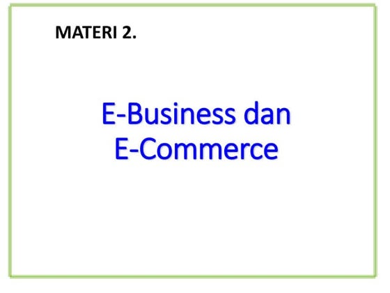 Presentasi E- commerce | PPT