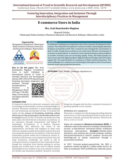 Importance of Business to Consumer model of E-commerce | PDF