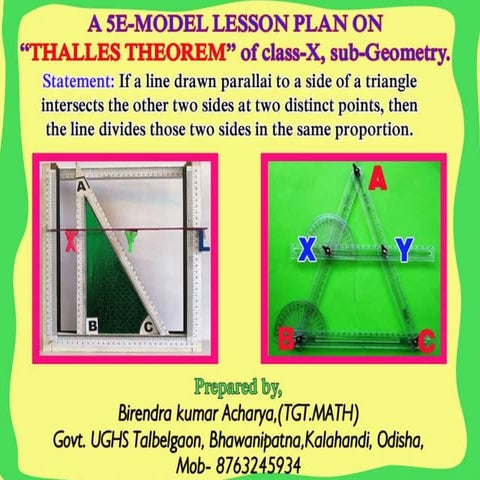 5 e model lesson plan by birendra kumar acharya | PPTX