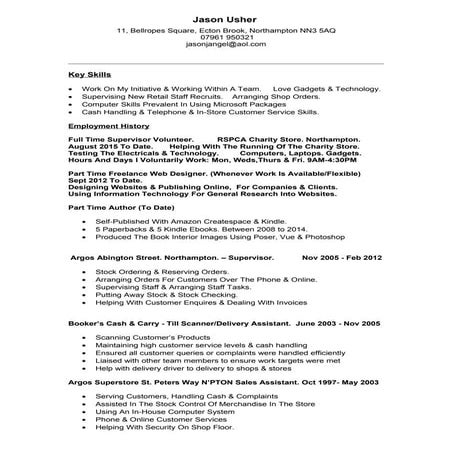 JasonUsher Retail CV August 2015 | DOC