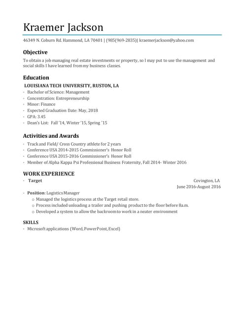 Trevor's Resume revised | DOCX