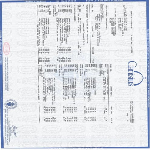 Canisius Transcript.PDF
