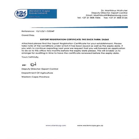 Export Certificate-2014 | PDF