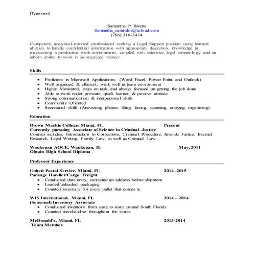 Work-Resume | DOCX