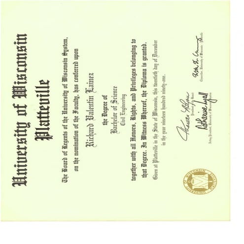 UW-P Civil Engineering Degree RVL | PDF