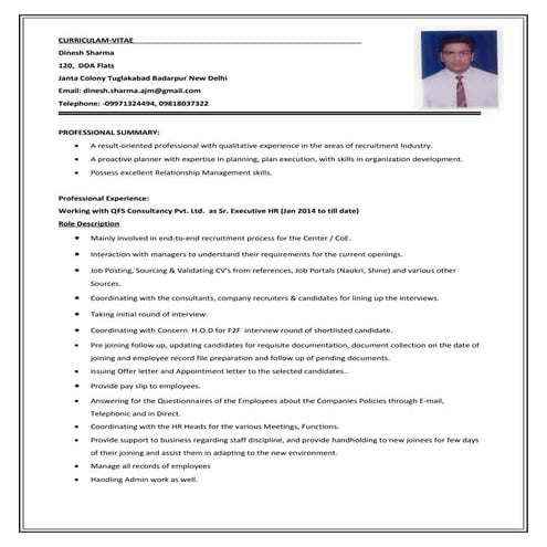 Resume -Dinesh Sharma | PDF