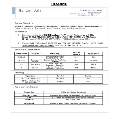 Resume | PDF