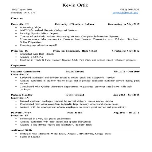 Kevin's Resume | DOCX