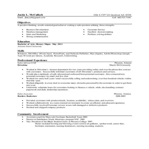 Justin Rodriguez Resume | PDF