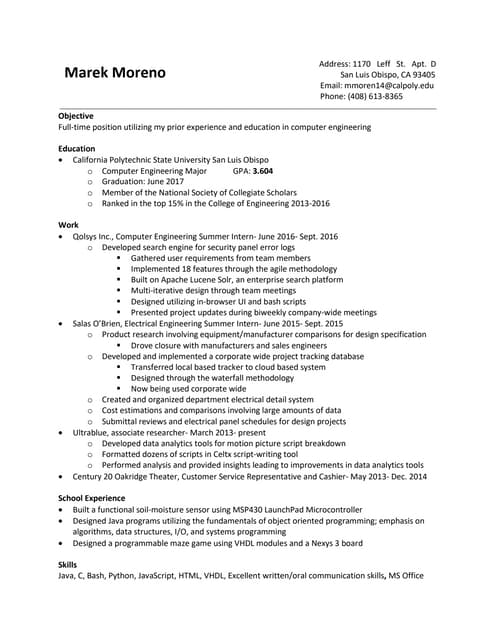 Spencer Hall CE Resume | PDF | Programming Languages | Computing