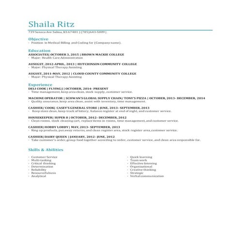 Shaila Ritz Resume 2015 | DOCX