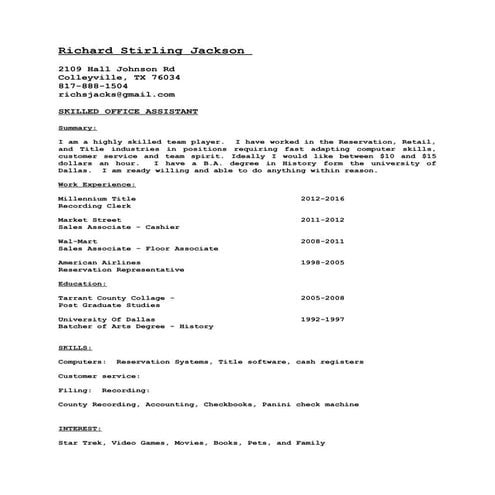 Richard Stirling Jackson | DOC