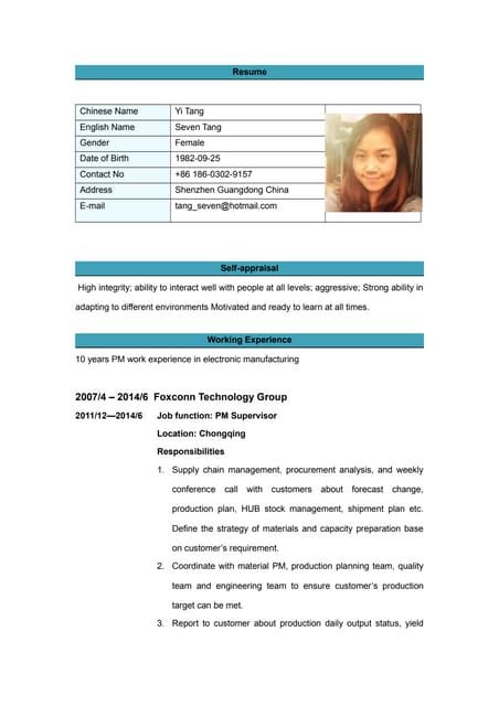 Resume_Tina Yu-Ting Chen_2016 | PDF