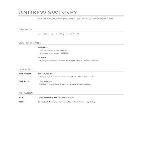 Resume | DOCX