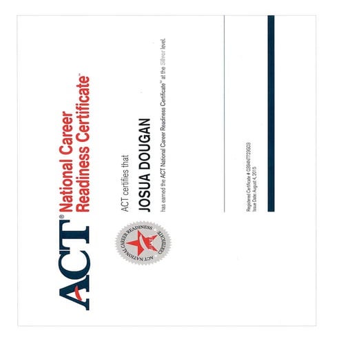 ACT Certification | PDF