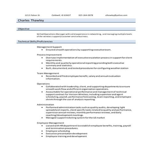 Chuck's New Resume | DOCX