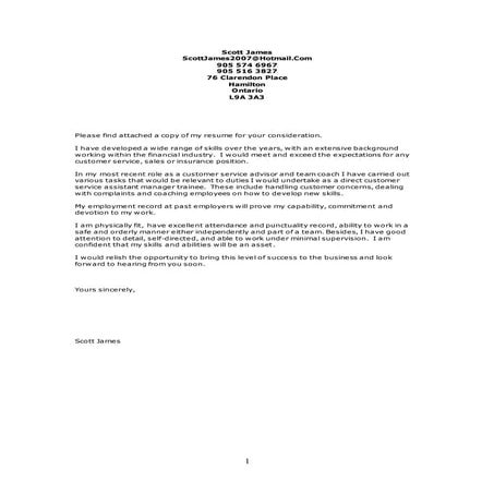 Scott James Cover Letter & Resume | PDF