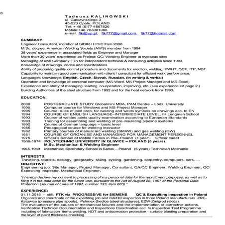 Curriculum Vitae KubusP2016 | PDF