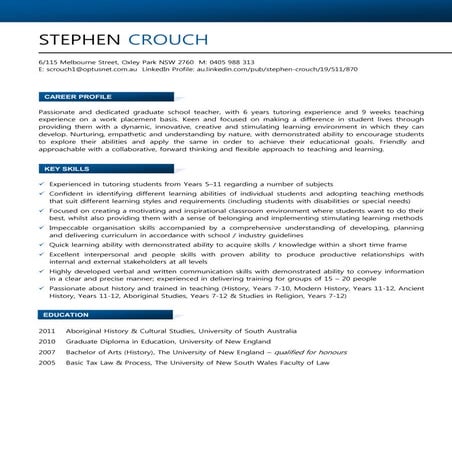 Crouch, Stephen_Resume 4 | PDF