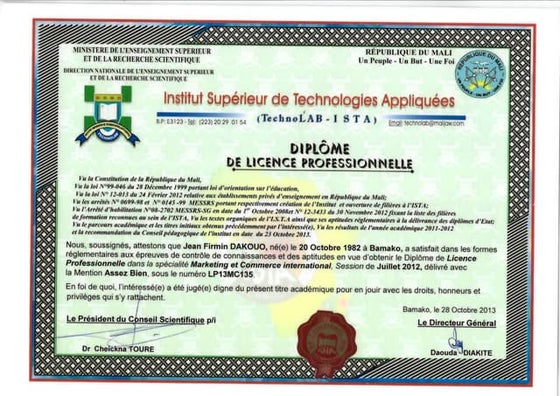 ATTESTATION DIPLOME DUT | PDF