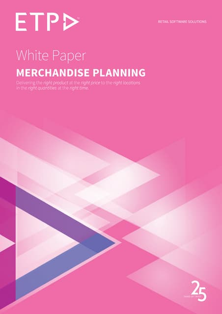 Merchandise planning step by step process | PPT