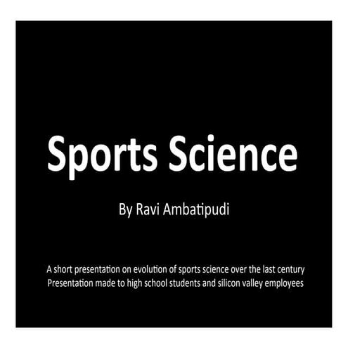Sports Science by Ravi Ambatipudi | PDF