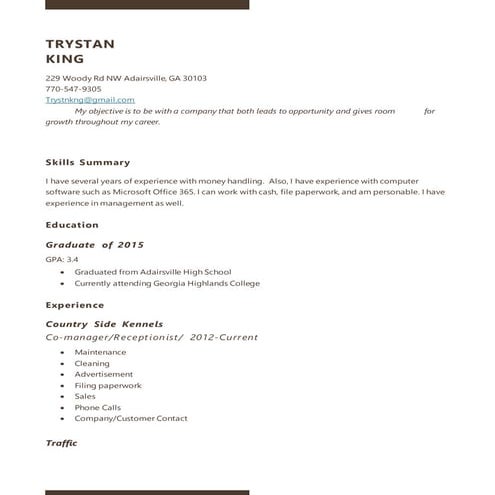 My Current Resume | DOCX