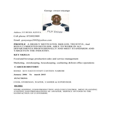 GEORGE OWUOR ONYANGO cv SEVERIN wth photo1 | DOCX