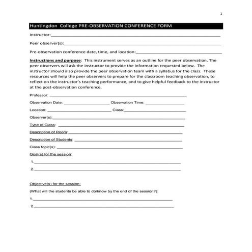 pre-observationformteachingrevisedsept4 (1) | PDF