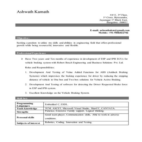 Prashanth RESUME | DOC