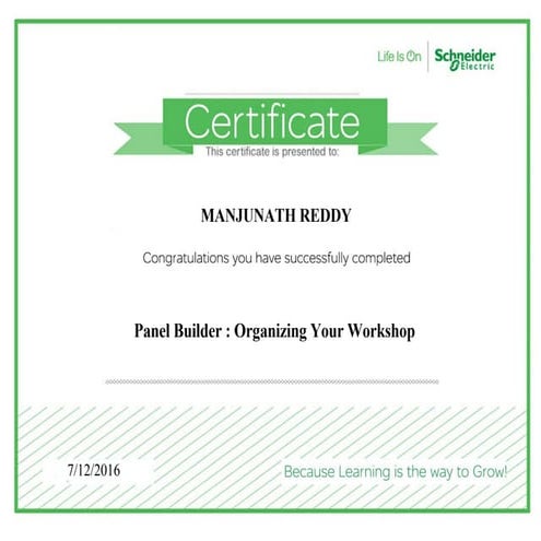 CustomCertificate Panel Builder. Organizizing Your Workshop | PDF