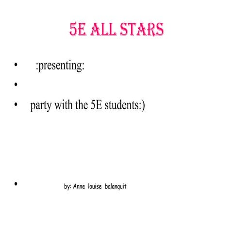 5 E All Stars | PPT