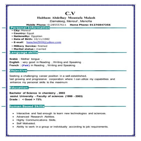 MY CV | PDF