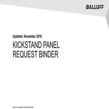Kickstand Panel Request Binder_FINAL | PDF