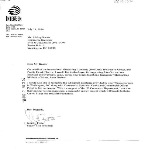 InterGen Letter of Recommendation | PDF