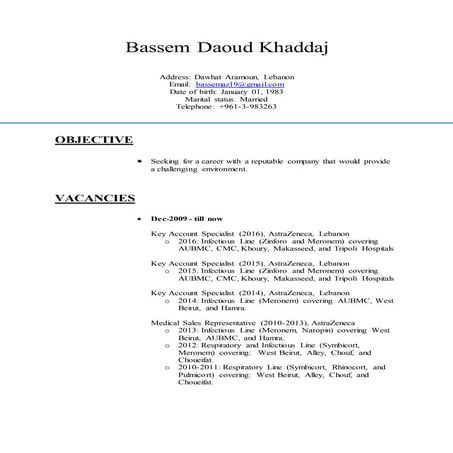 bassem's CV 2016 | PDF