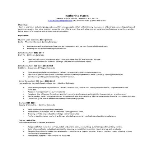 Sally Peck Resume | DOCX