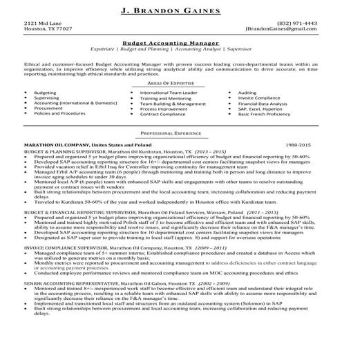 Gaines Brandon Prof Resume Format CFv.3 | PDF