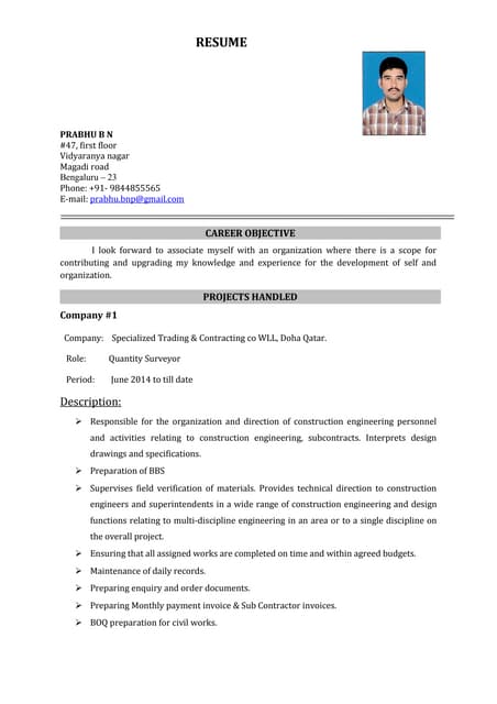 CV- Shojib--- | DOC | Civil Engineering Industry | Industries