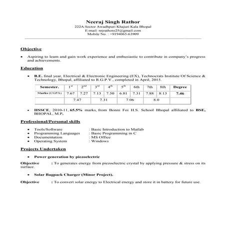 Neeraj Resume 0913_1 | PDF