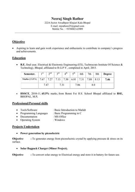 Hrishikesh majumder ee_resume_exp | PDF