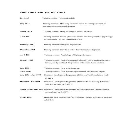 EDUCATION AND QUALIFICATION | DOCX