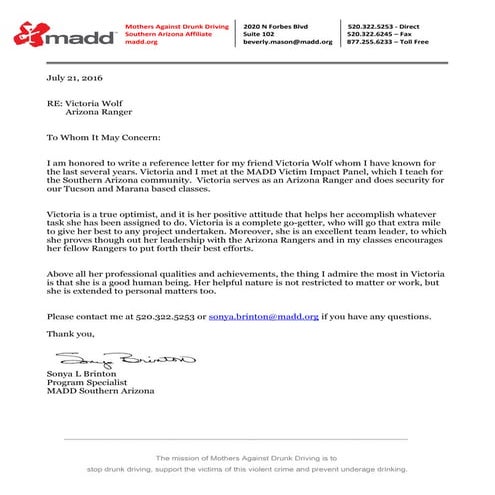 Letters of Rec. | PDF