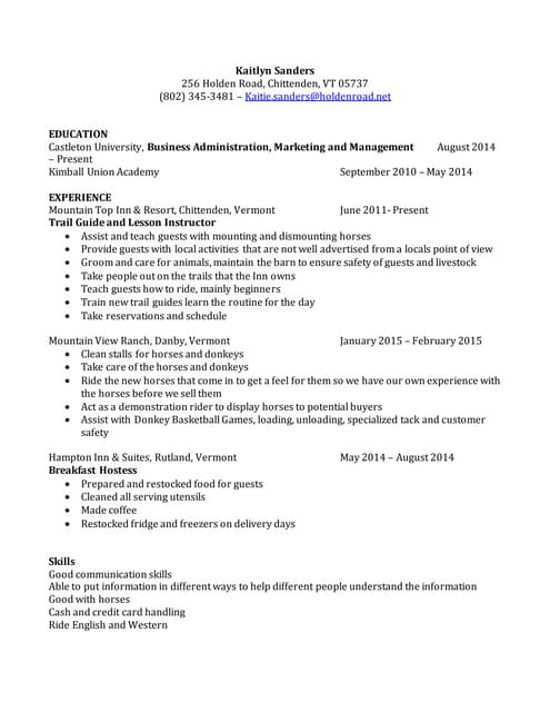 Resume (Equine) | PDF