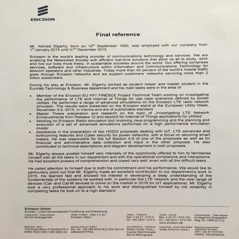 Ericsson references | PDF